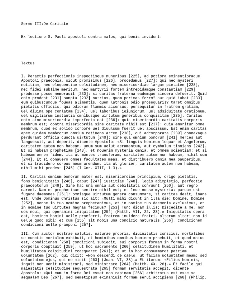 Sermo III - de Caritate | PDF