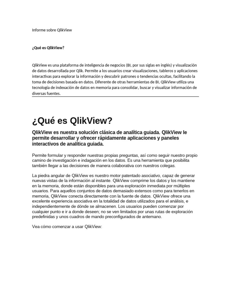 Informe Sobre QlikView | PDF | Microsoft | Microsoft Windows