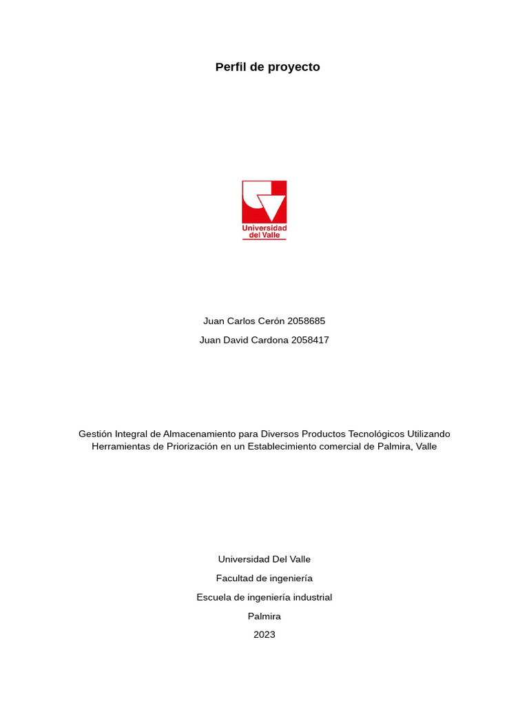 Informe Final Proyecto de Ingenieria | PDF