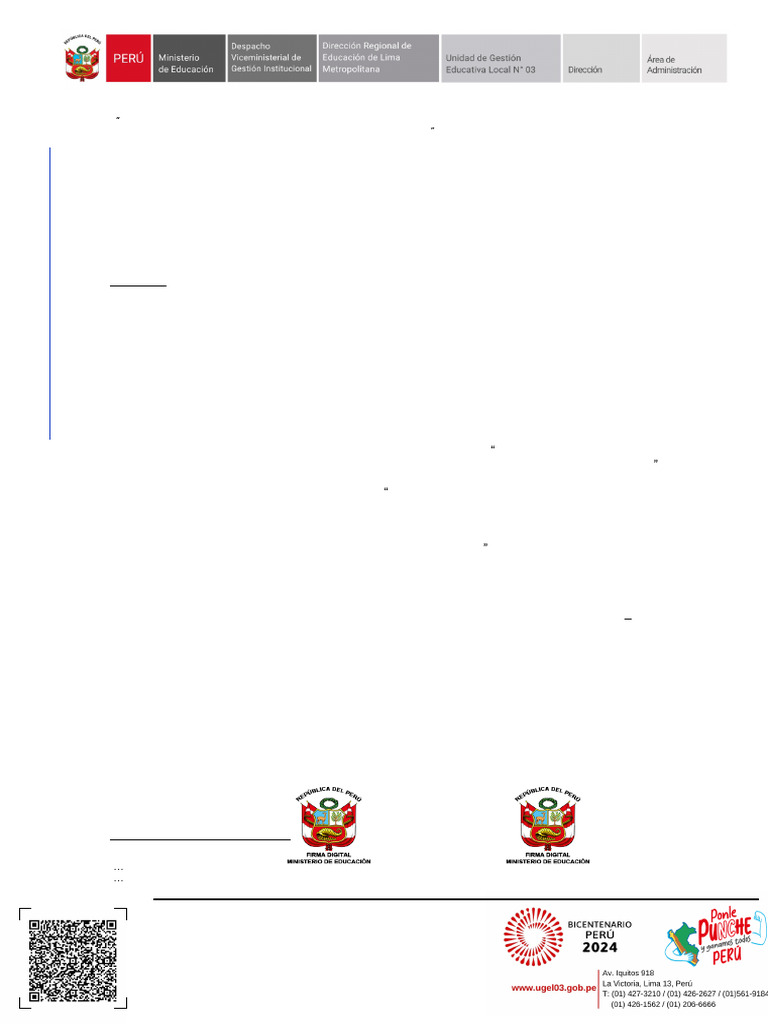 INICIO INVENTARIO 2024 Oficio 01129 2024 Minedu Vmgi Drelm Ugel03 Dir Adm | PDF