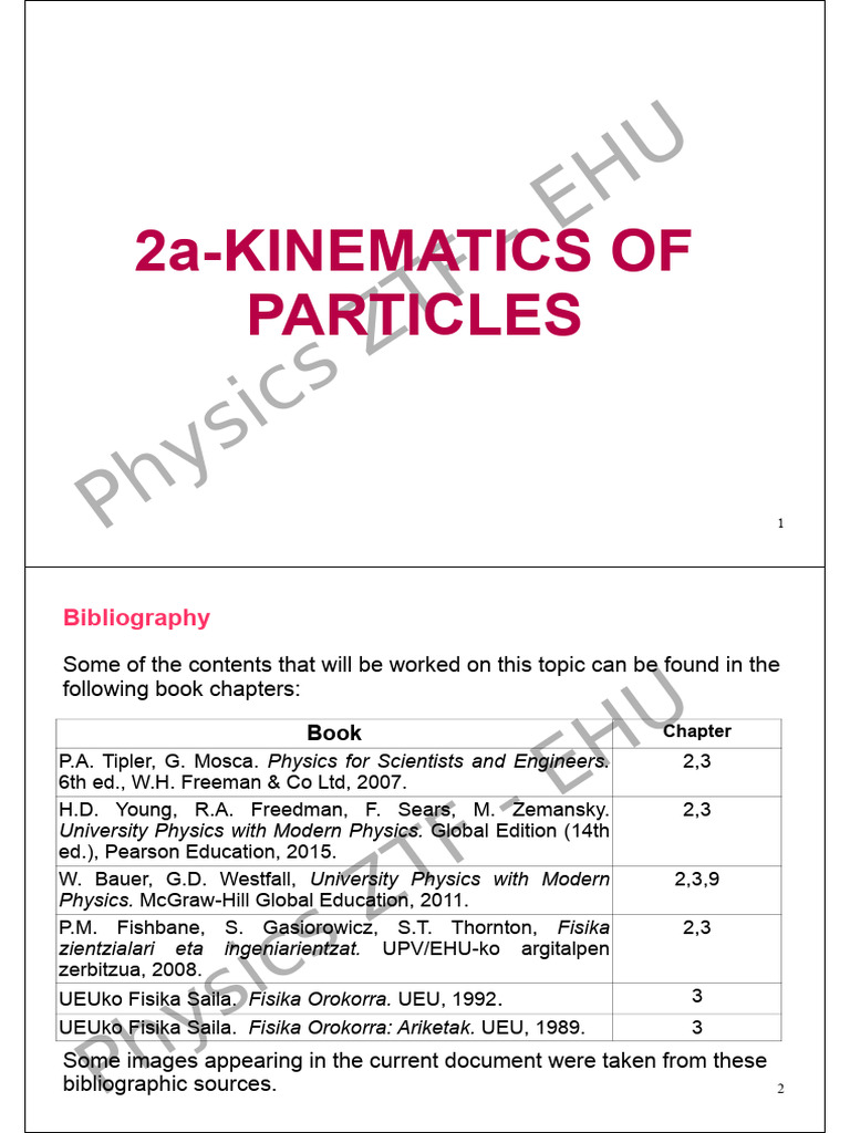 02 Particle Kinematics - Covid19 x2 | PDF | Acceleration | Science ...