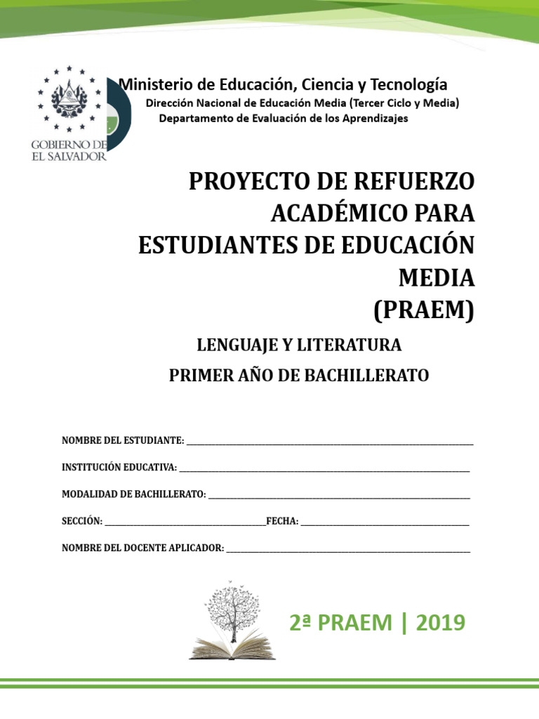 2 - Segunda - Prueba - Avance - Lenguaje - y - Literatura - Primero - 2019 | PDF