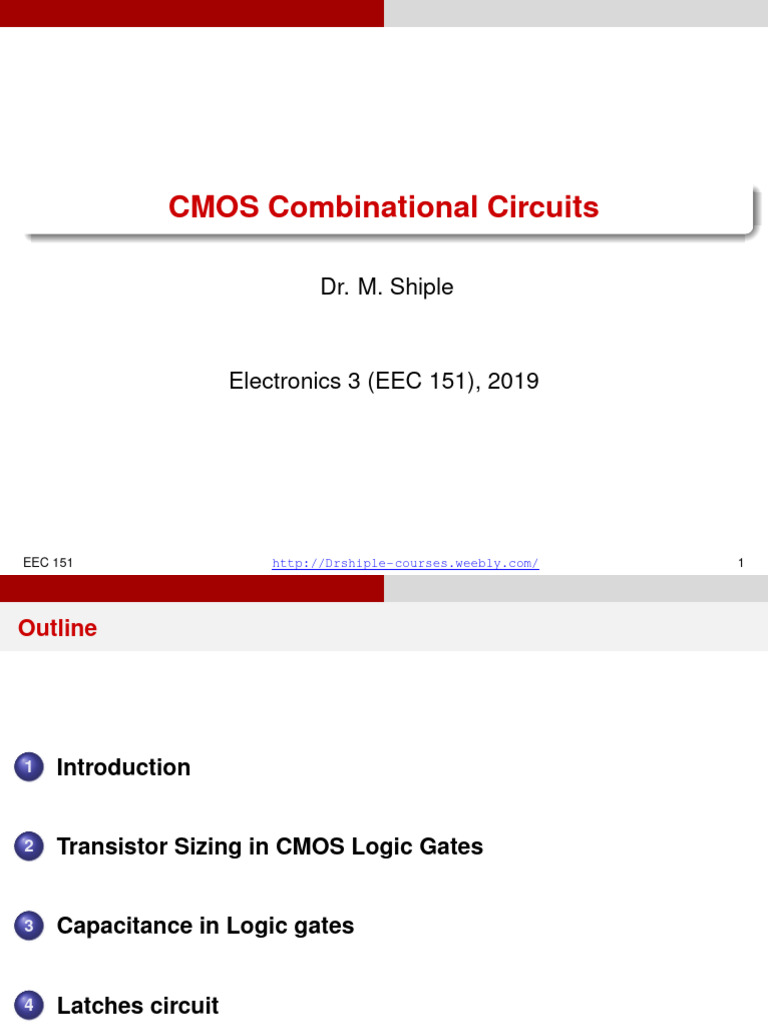 CMOS Combinational CCT | PDF