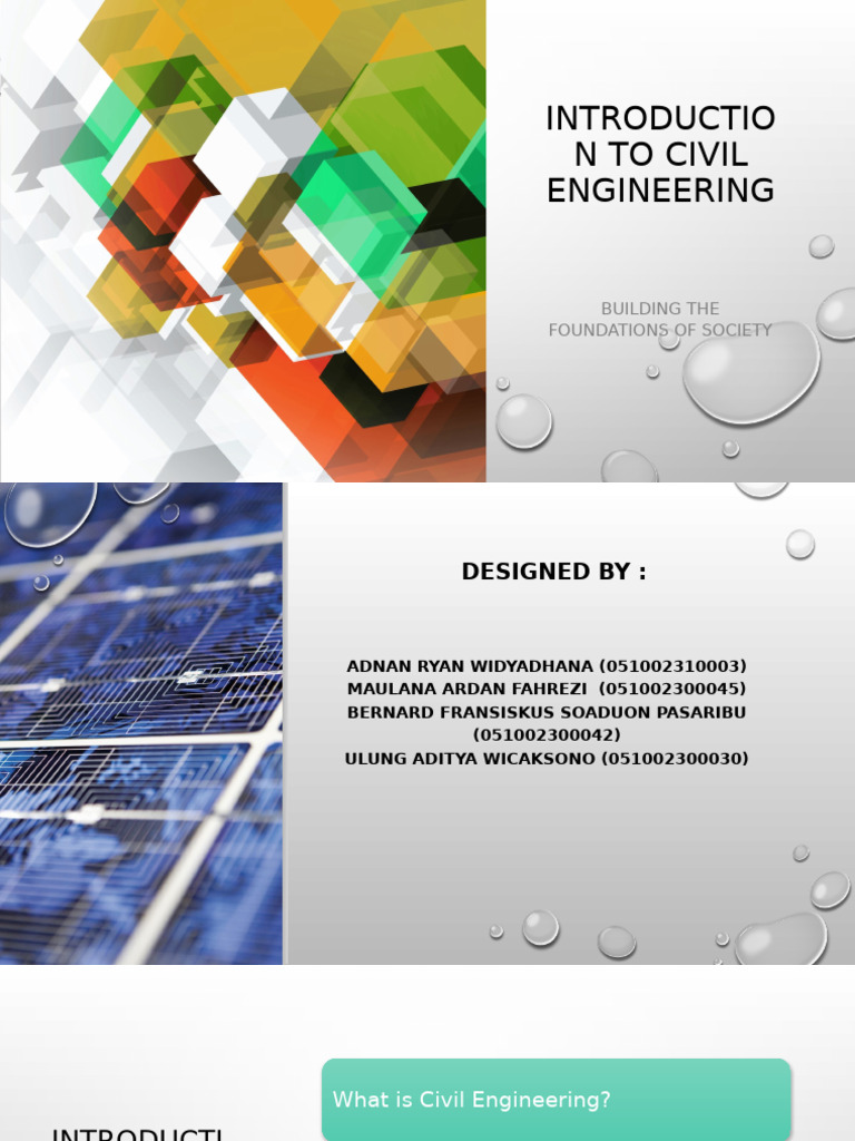 Introduction To Civil Engineering | PDF