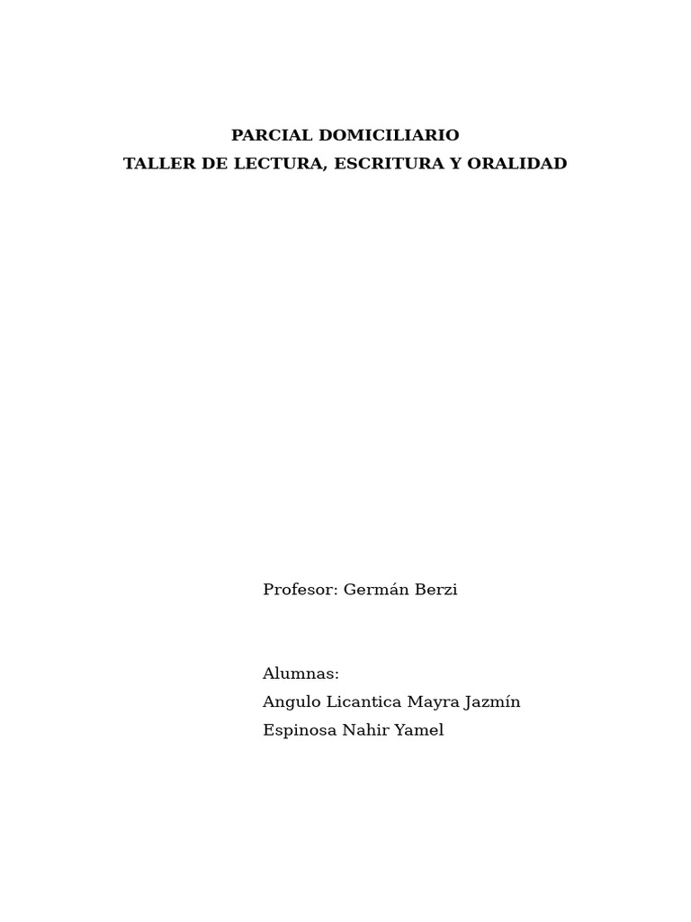 Parcial domiciliario Taleo. | PDF