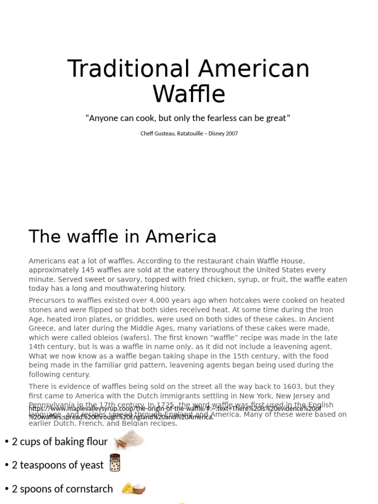 Traditional American Waffle | PDF