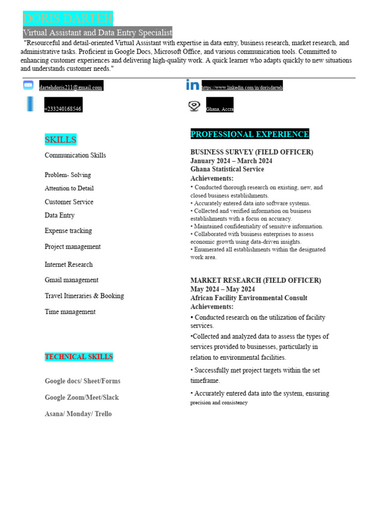 Doris Darteh_ Resume | PDF
