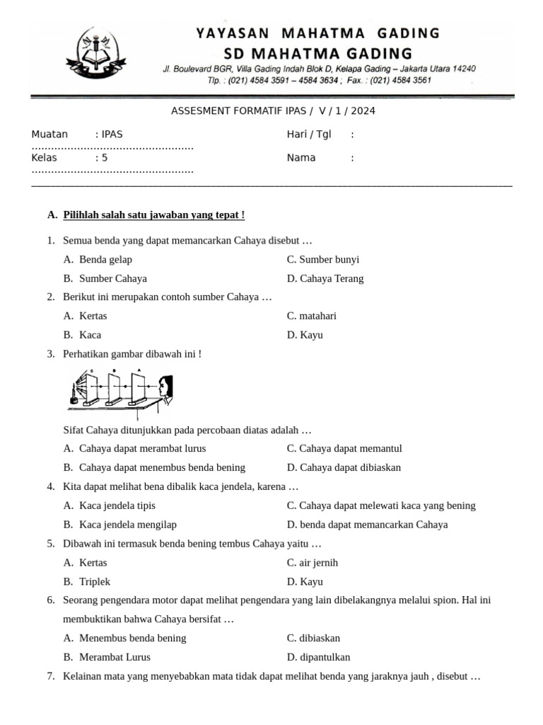 Assesment Formatif Ipas | PDF