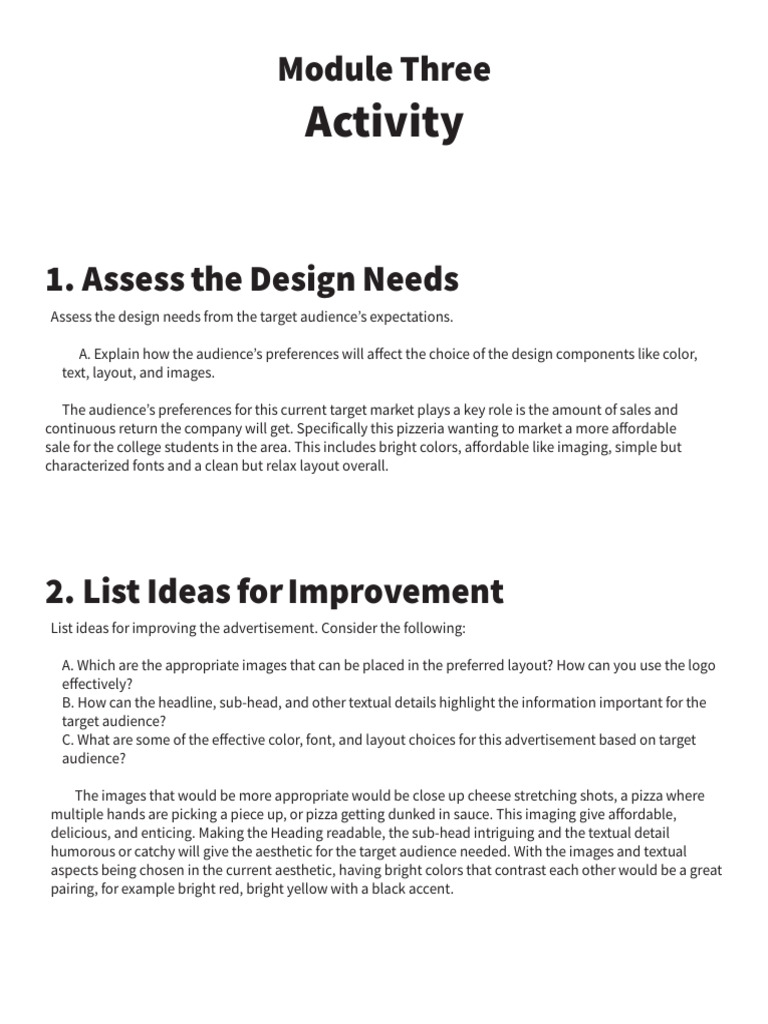 GRA 280 Module Three Activity | PDF