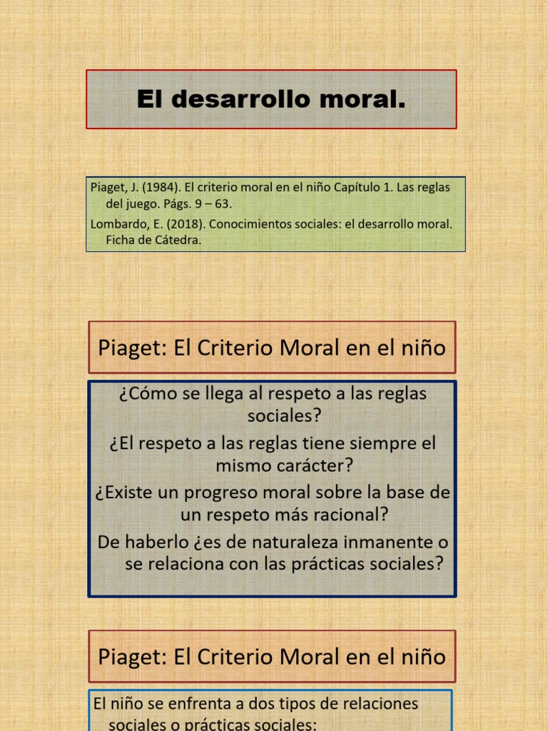 El Desarrollo Moral Psic. Del Desarrollo 2024 | PDF