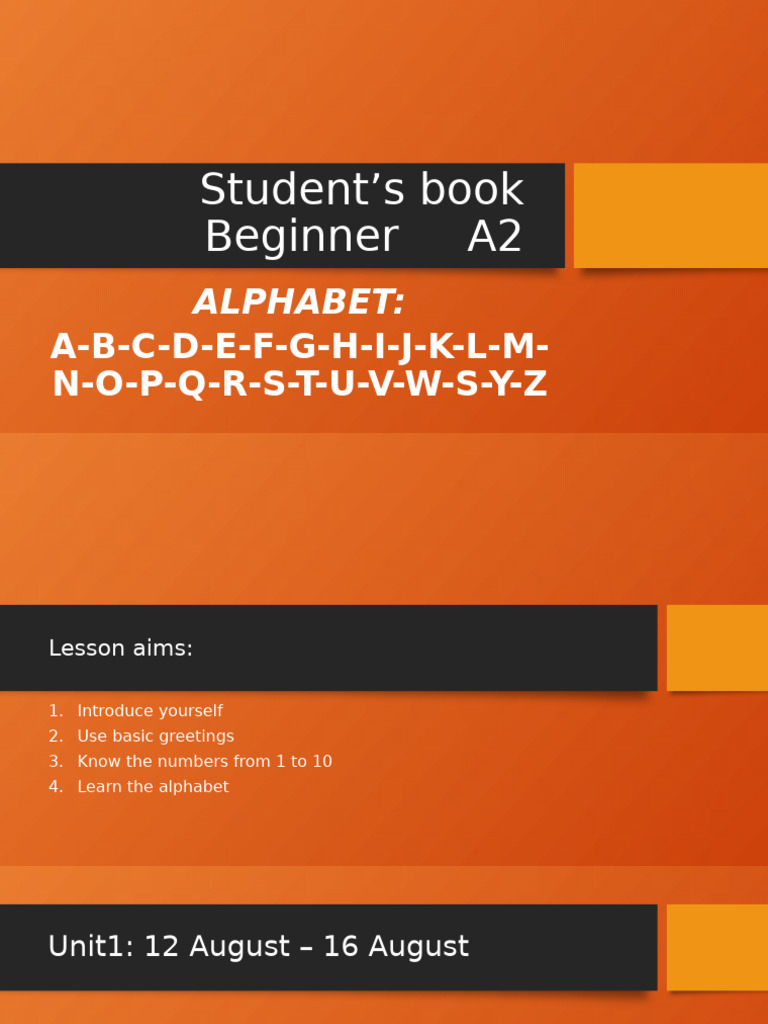 Student's Book Beginner A2 | PDF
