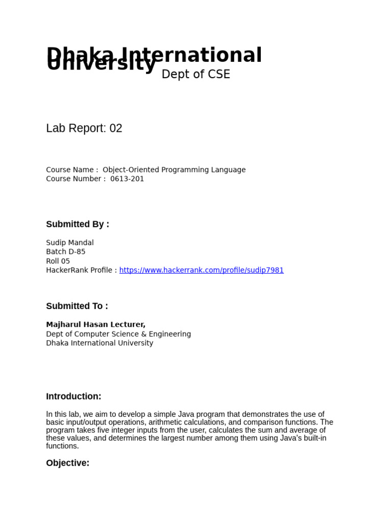 Lab Report 2 | PDF | Integer (Computer Science) | Teaching Methods & Materials