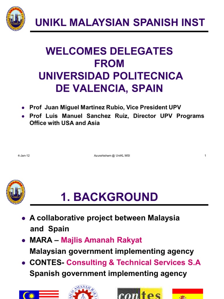 UniKL MSI Campus Presentation - UPV | PDF