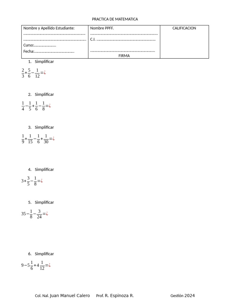 Practica Mate 3° B | PDF