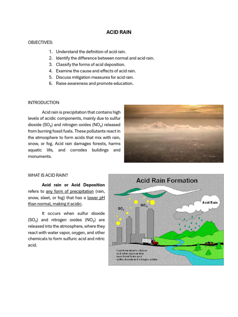 ACID RAIN | PDF