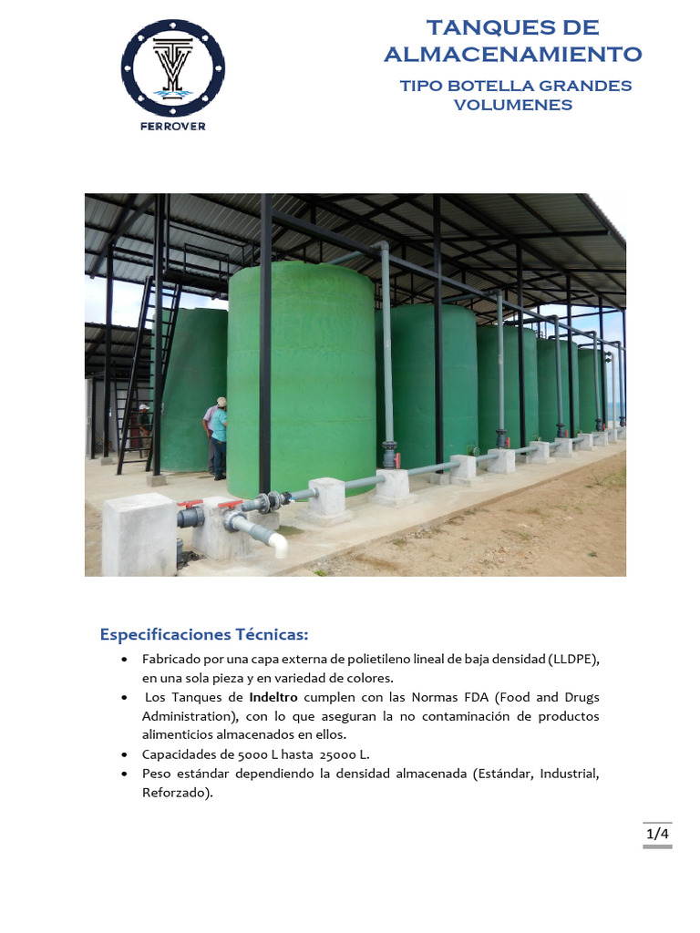 Tanques Tipo Botella Grandes Volumenes Ficha | PDF