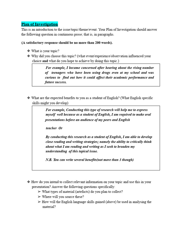 SBA Outline Grade 11 PDF | PDF