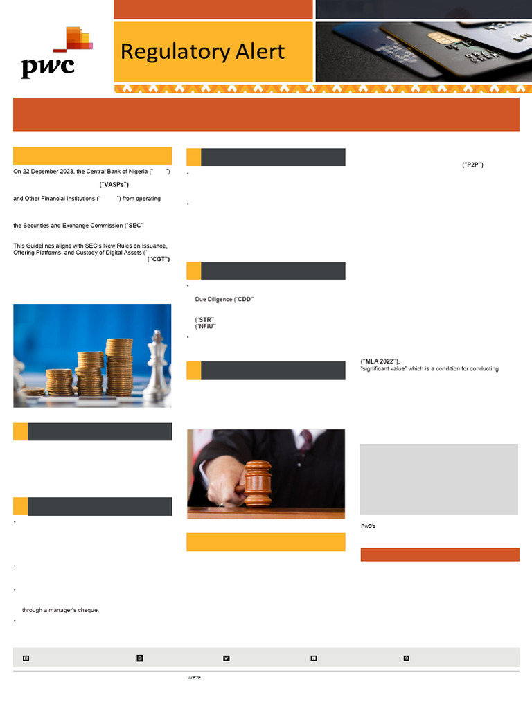 CBN Guidelines On Operations of Bank Accounts For Virtual Assets ...