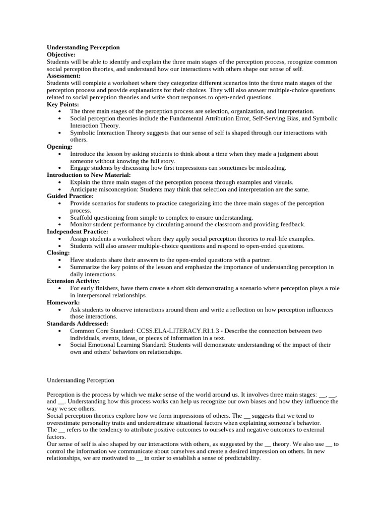 Perception and Identity in Communication | PDF