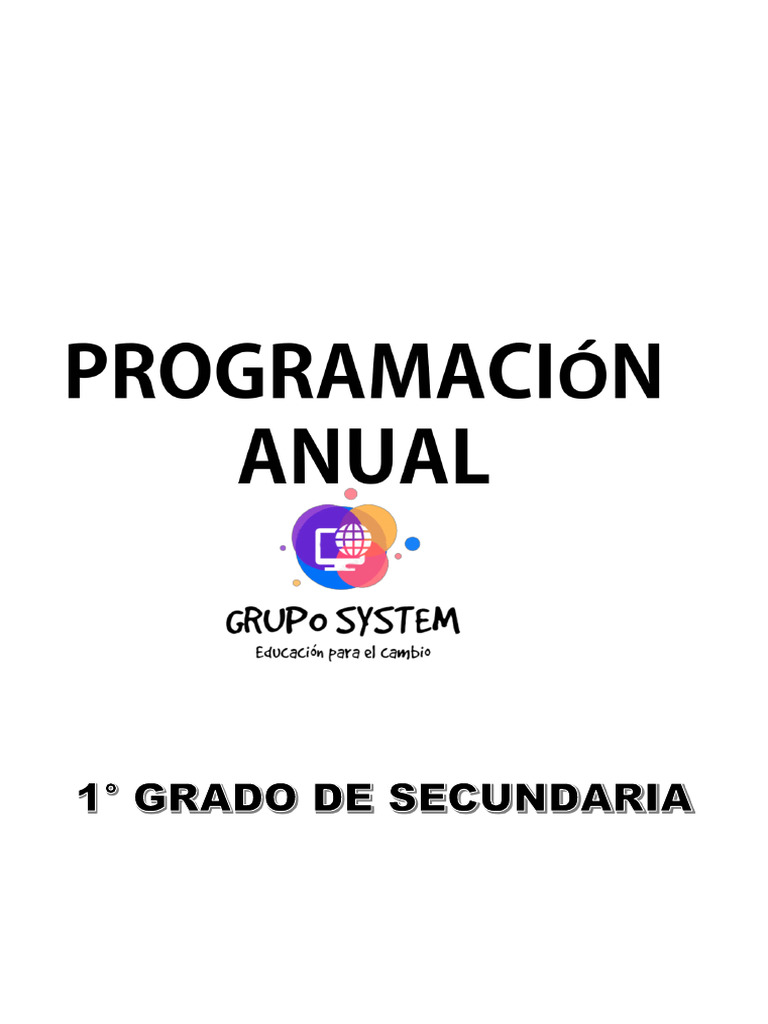 Modelo de Programacion Anual 1° Grado | PDF