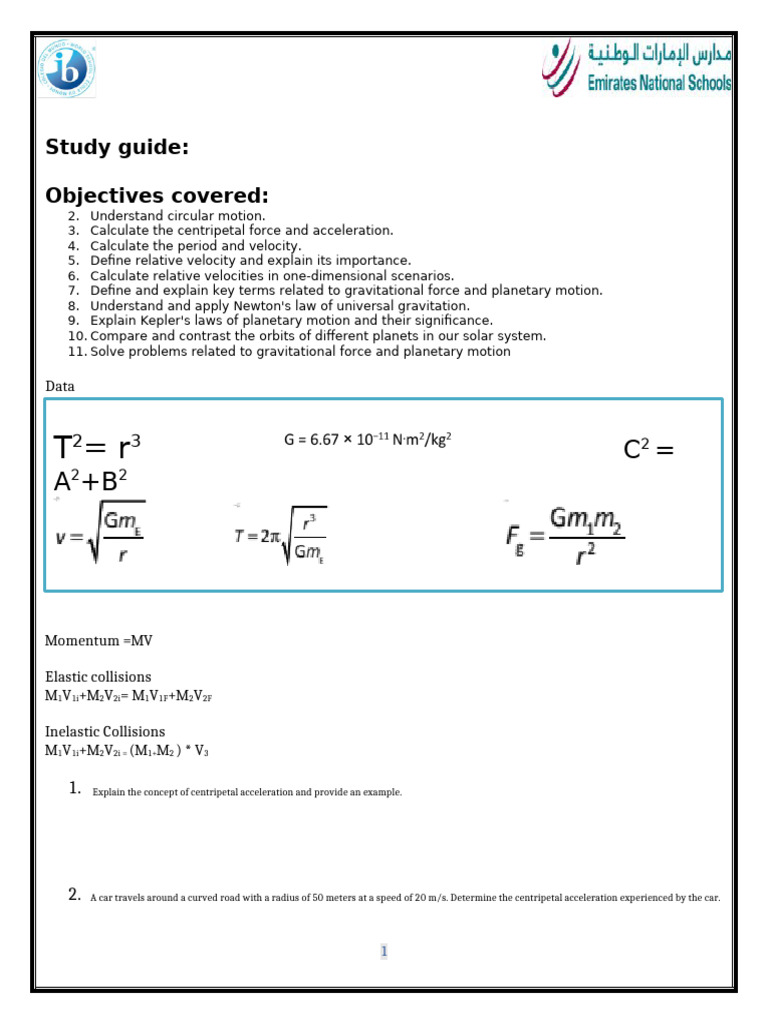 Physics-STUDY GUIDE-Final Exam G12 1with | PDF