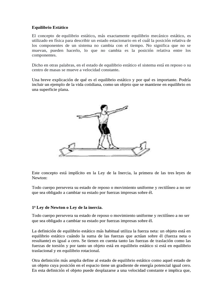 Equilibrio Estatico | PDF