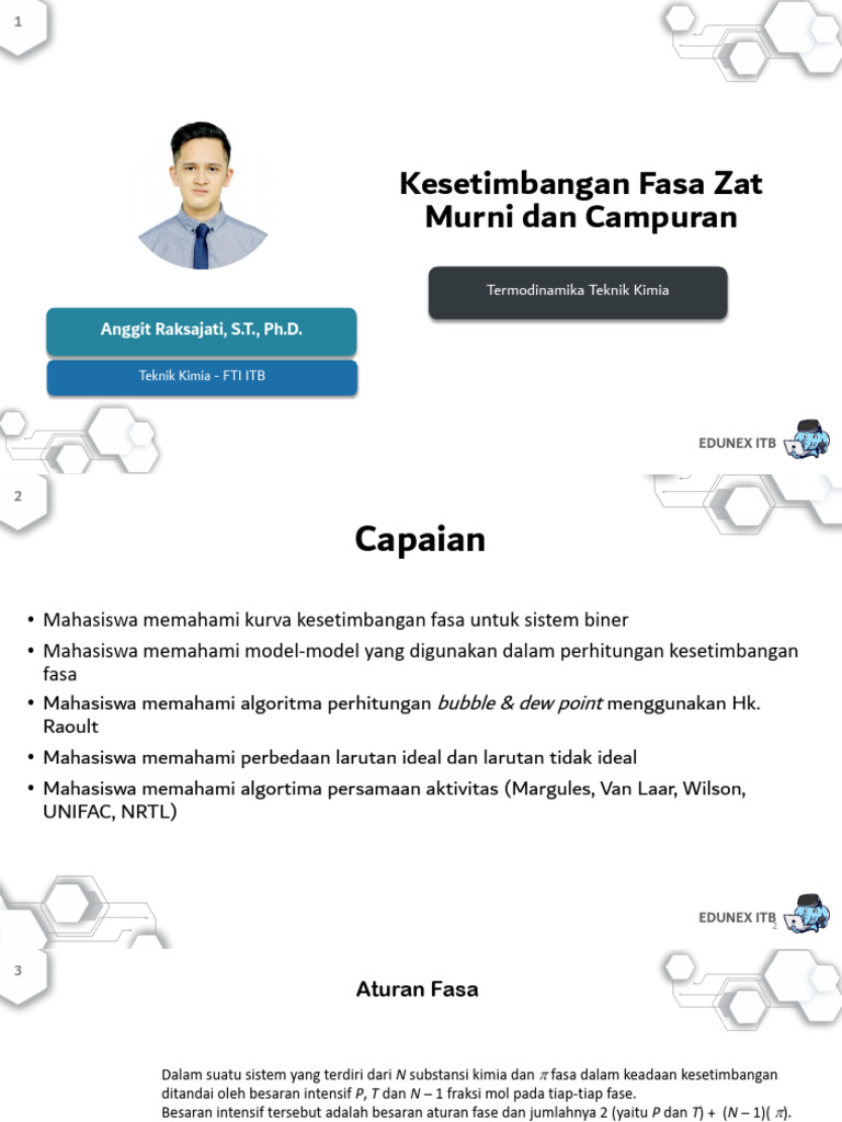 Matrikulasi - Kesetimbangan Fasa Zat Murni & Campuran | PDF