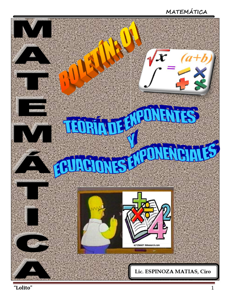 REPASO de LAS SEMANA Matematica (Expo-Ec Expo) | PDF