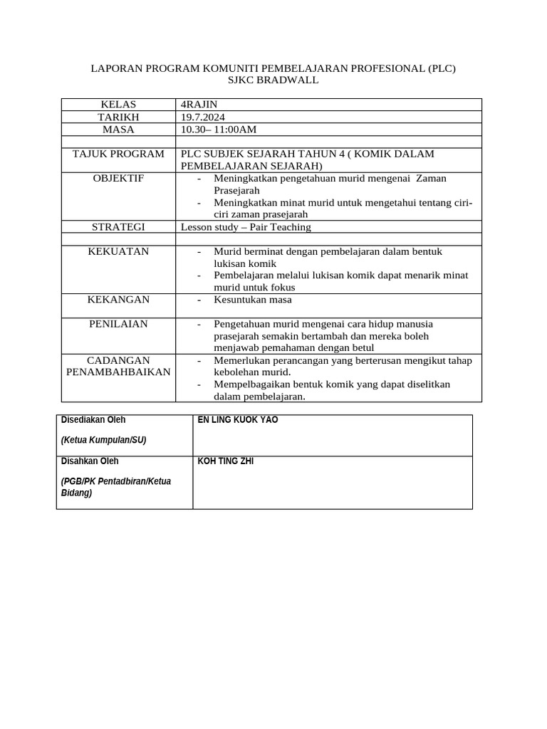 Laporan PLC Sej | PDF