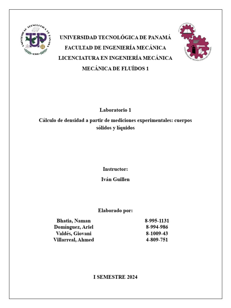 Lab1 Mec - Flu1 1IM132 | PDF | Teaching Methods & Materials | Science & Mathematics