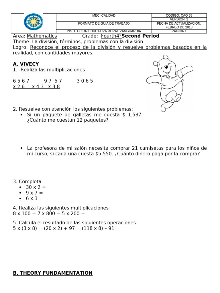Matematicas 4 ° Segundo Periodo | PDF