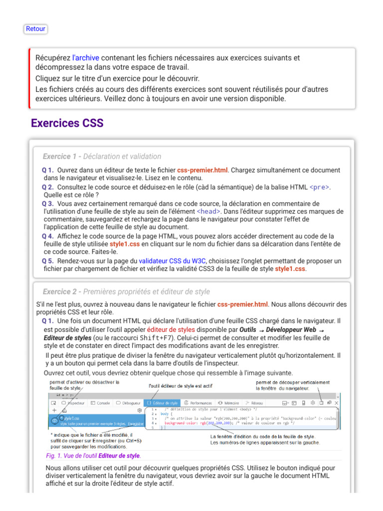 Exercices CSS - HC | PDF | World Wide Web Consortium Standards | Teaching Methods & Materials