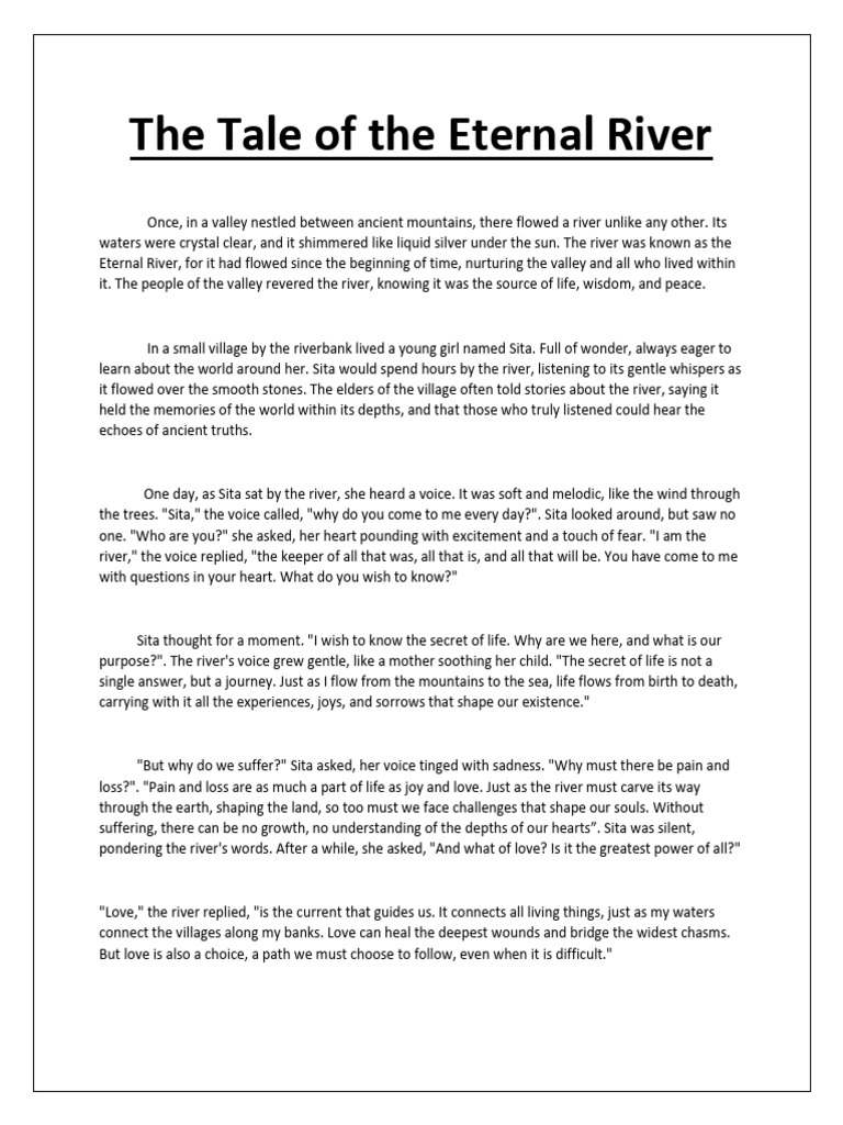 The Tale of The Eternal River - SHORT STORY | PDF