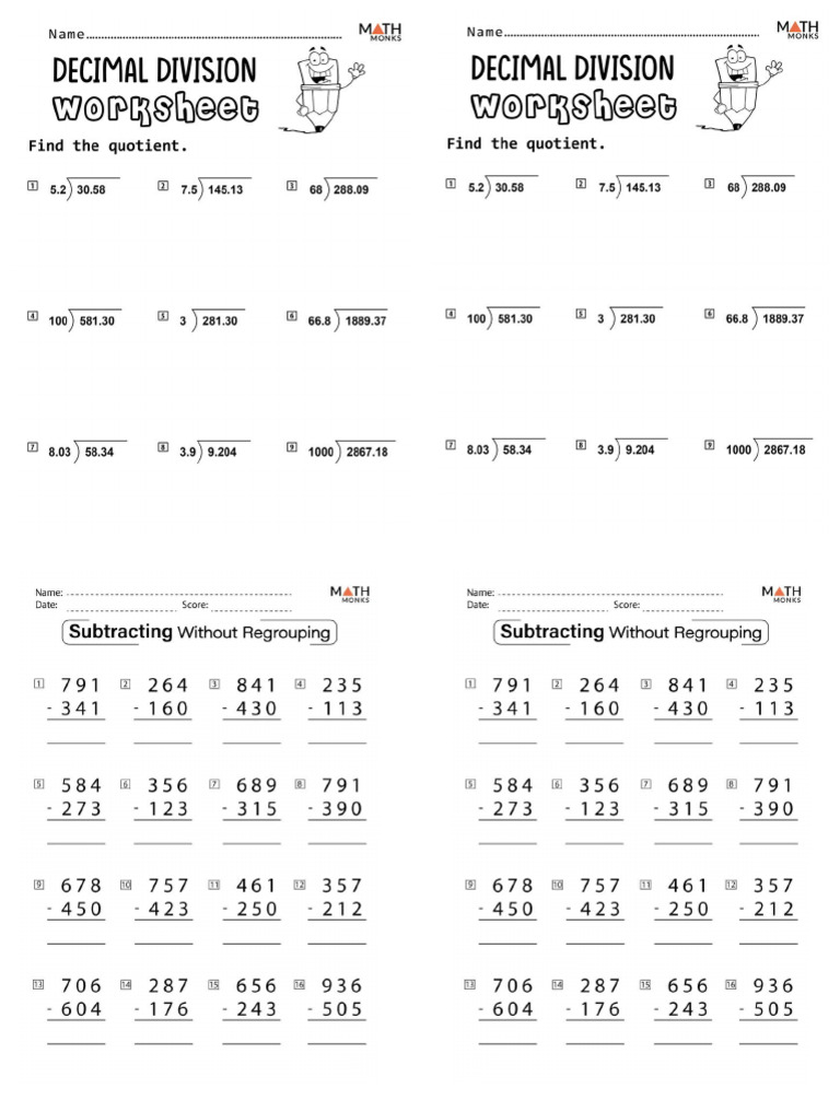 Math Worksheets | PDF