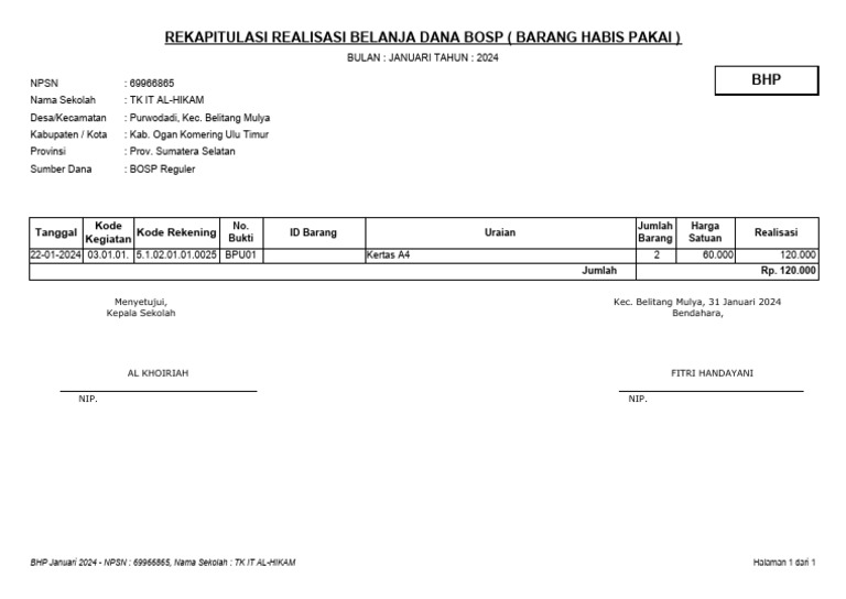 Bhp-Output Jan | PDF