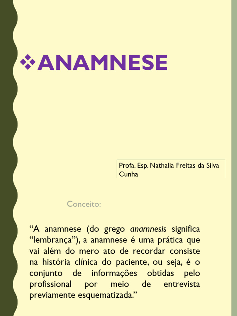 Anamnese PDF | PDF