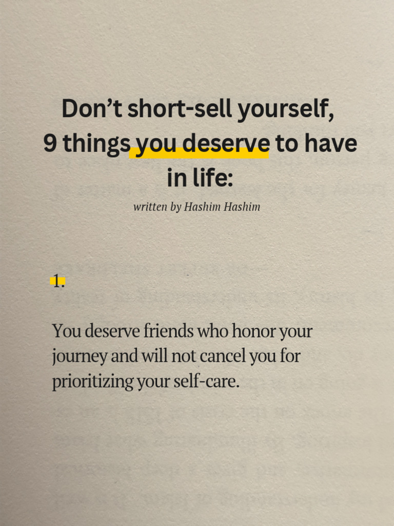9 Things You Deserve Every Day | PDF