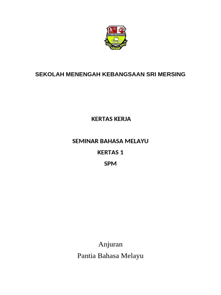 Kertas Kerja Seminar | PDF