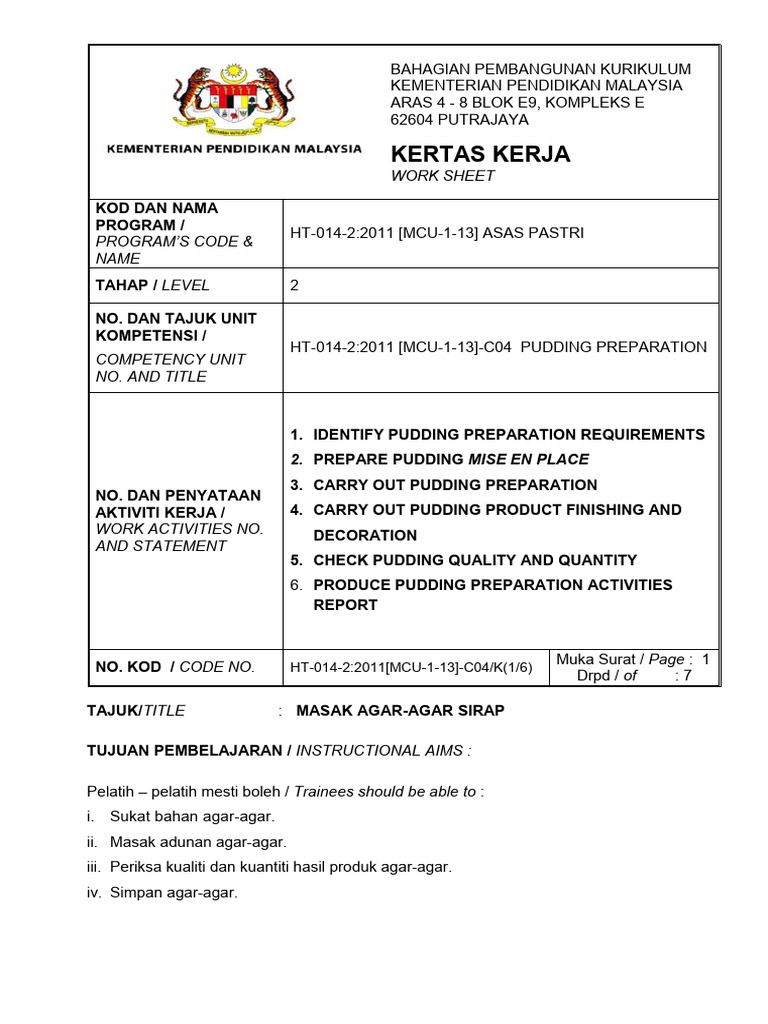 KK1 - Agar-Agar Sirap | PDF