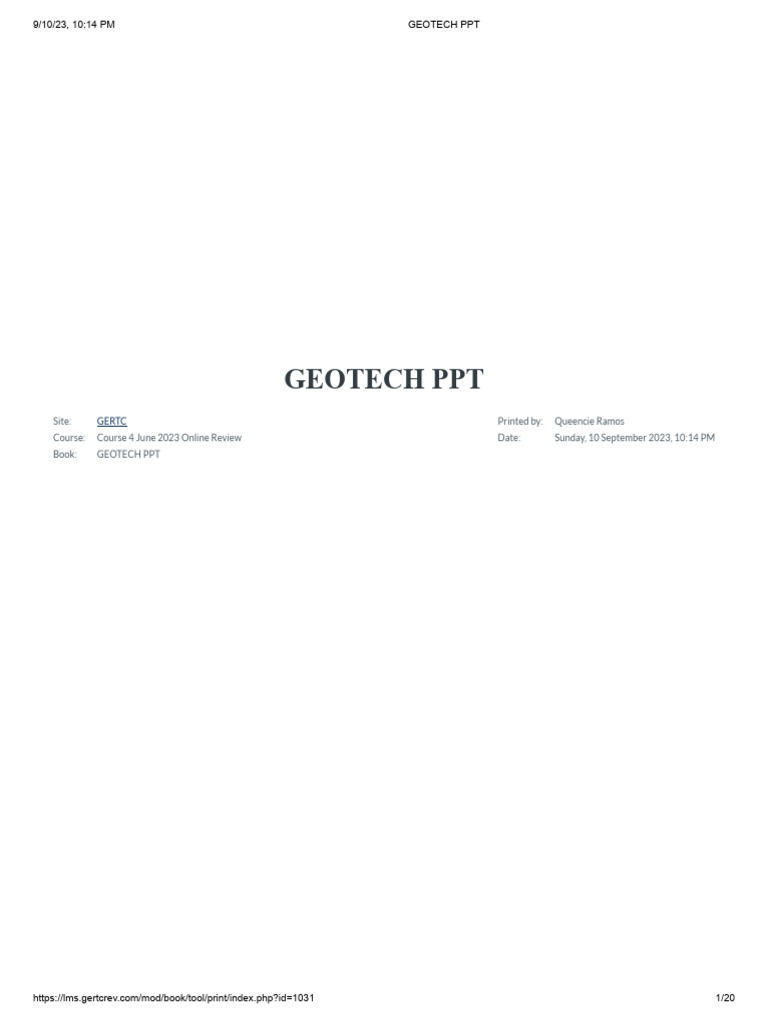 GEOTECH_PPT | PDF