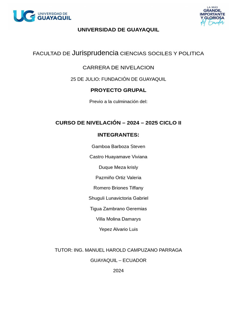 PROYECTO GRUPAL . | PDF