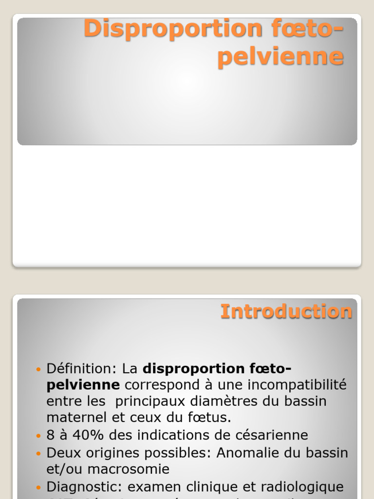 Disproportion Fœto Pelvienne | PDF