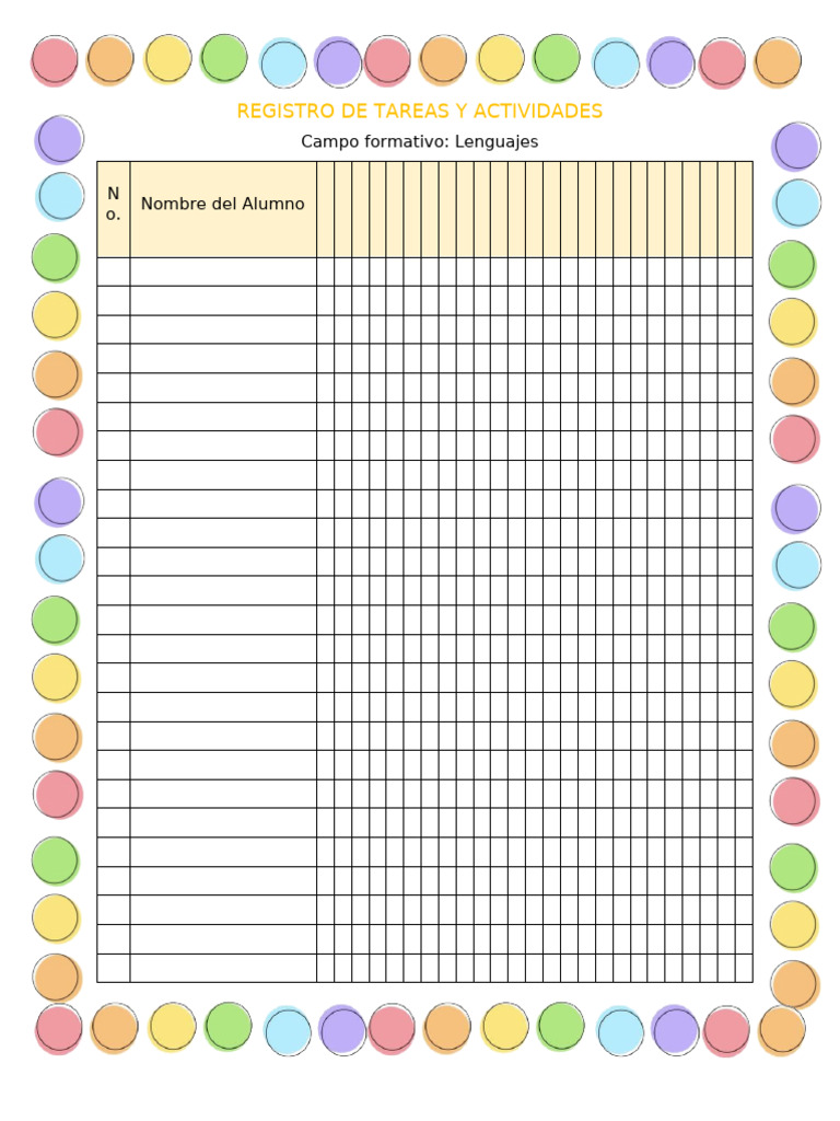 Registro de Tareas y Actividades | PDF