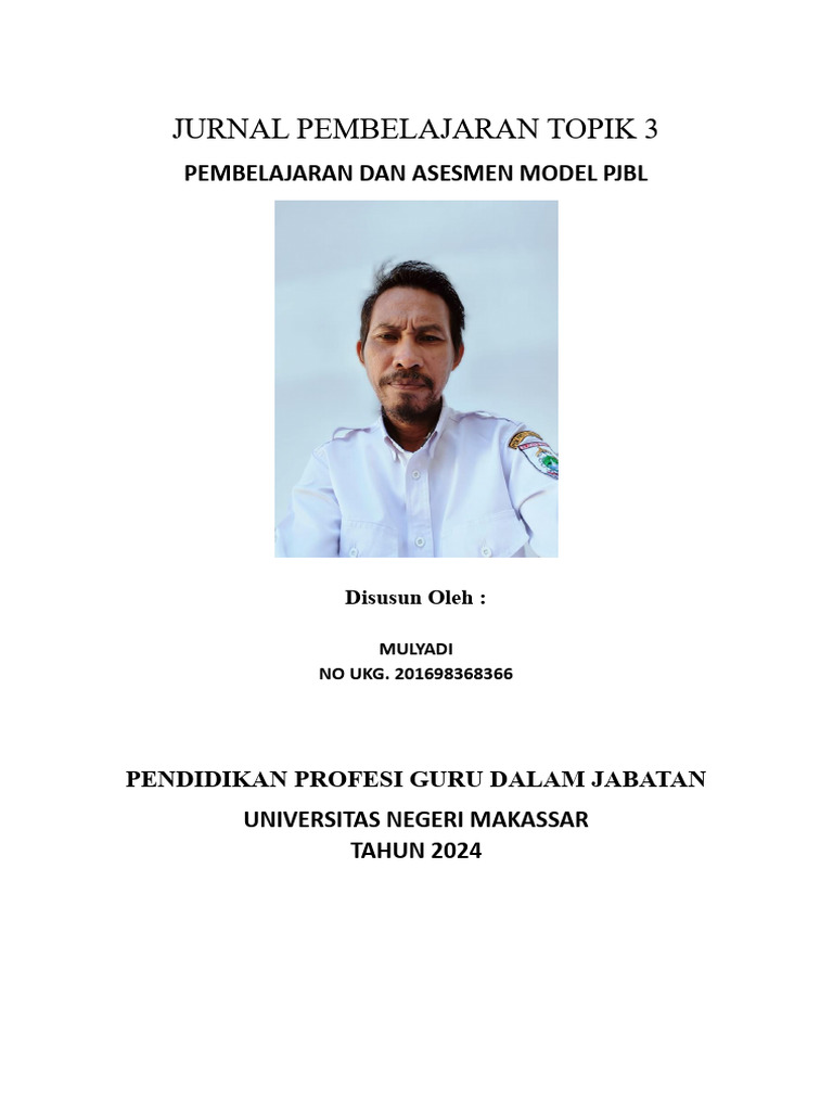 JURNAL PEMBELAJARAN TOPIK 3 Mulyadi | PDF