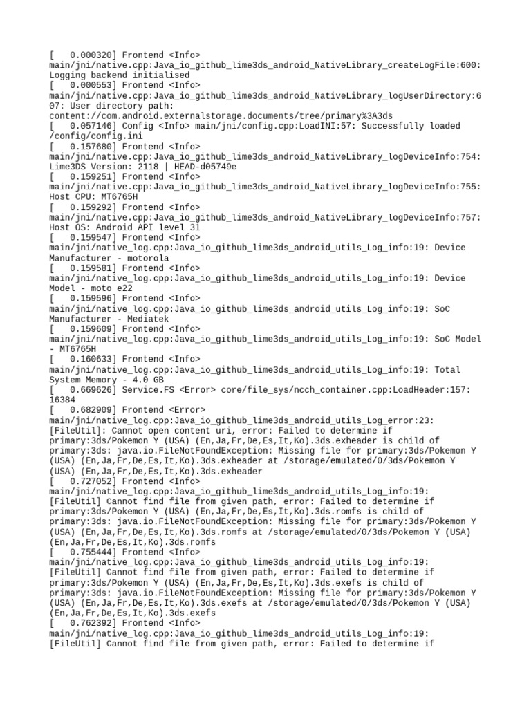 Lime3ds Log | PDF | Pointer (Computer Programming) | Computers