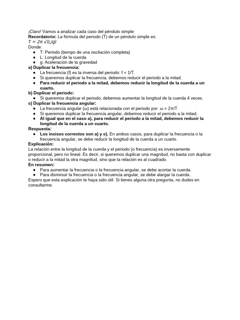 ¿Qué Debe Hacerse A La Longitud de La Cuerda de Un... | PDF