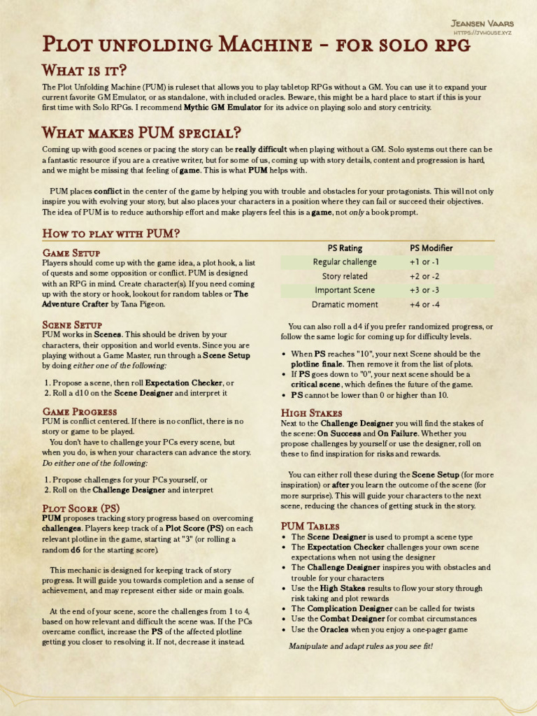 Plot Unfolding Machine | PDF