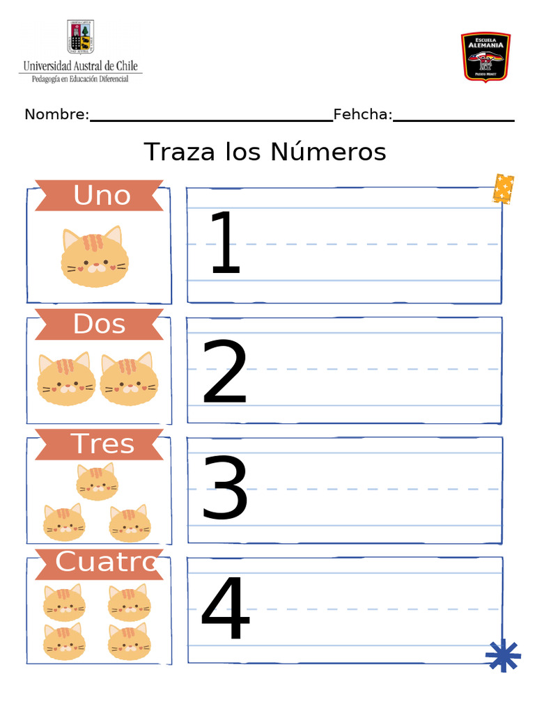 Trazar Números Hasta El 9 | PDF