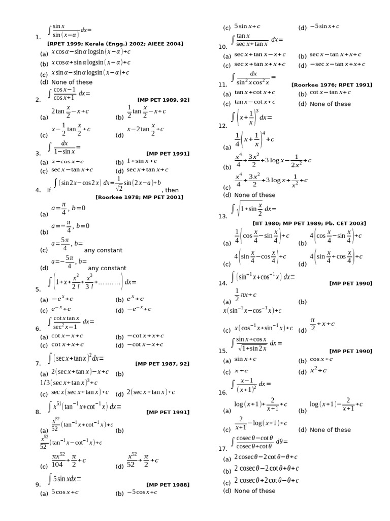 Integration Basics | PDF