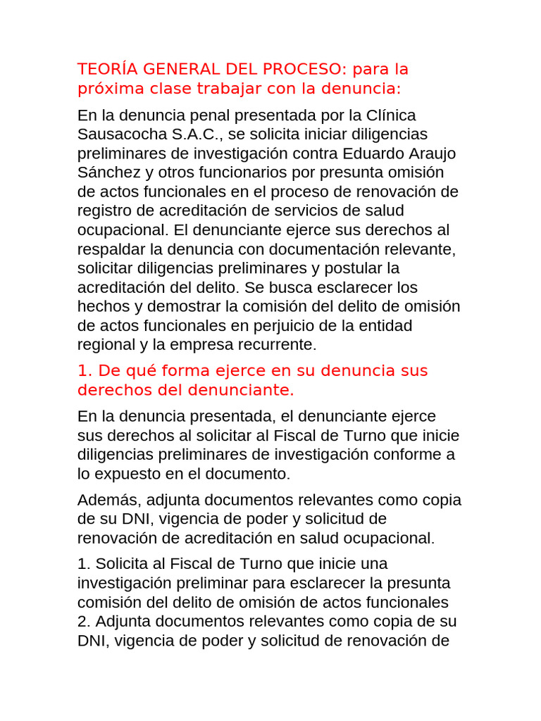 Teoría General Del Proceso | PDF